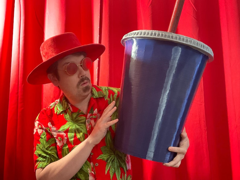 Giant Blue Soda Cup Prop | Oversized Drink Decor for Parties, Parades ...