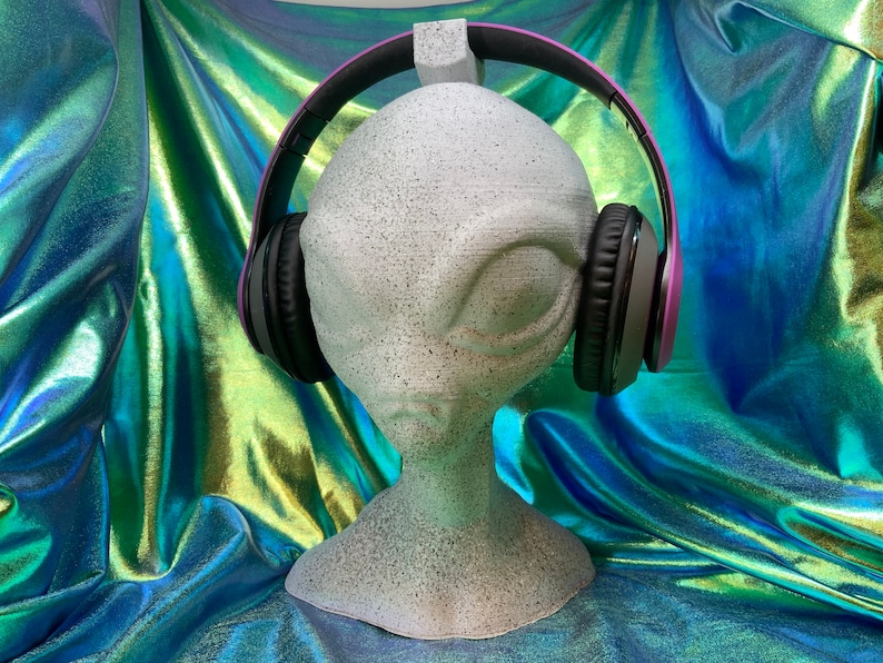 Ancient Alien Head Headphone Stand Stone Finish Headset - Etsy
