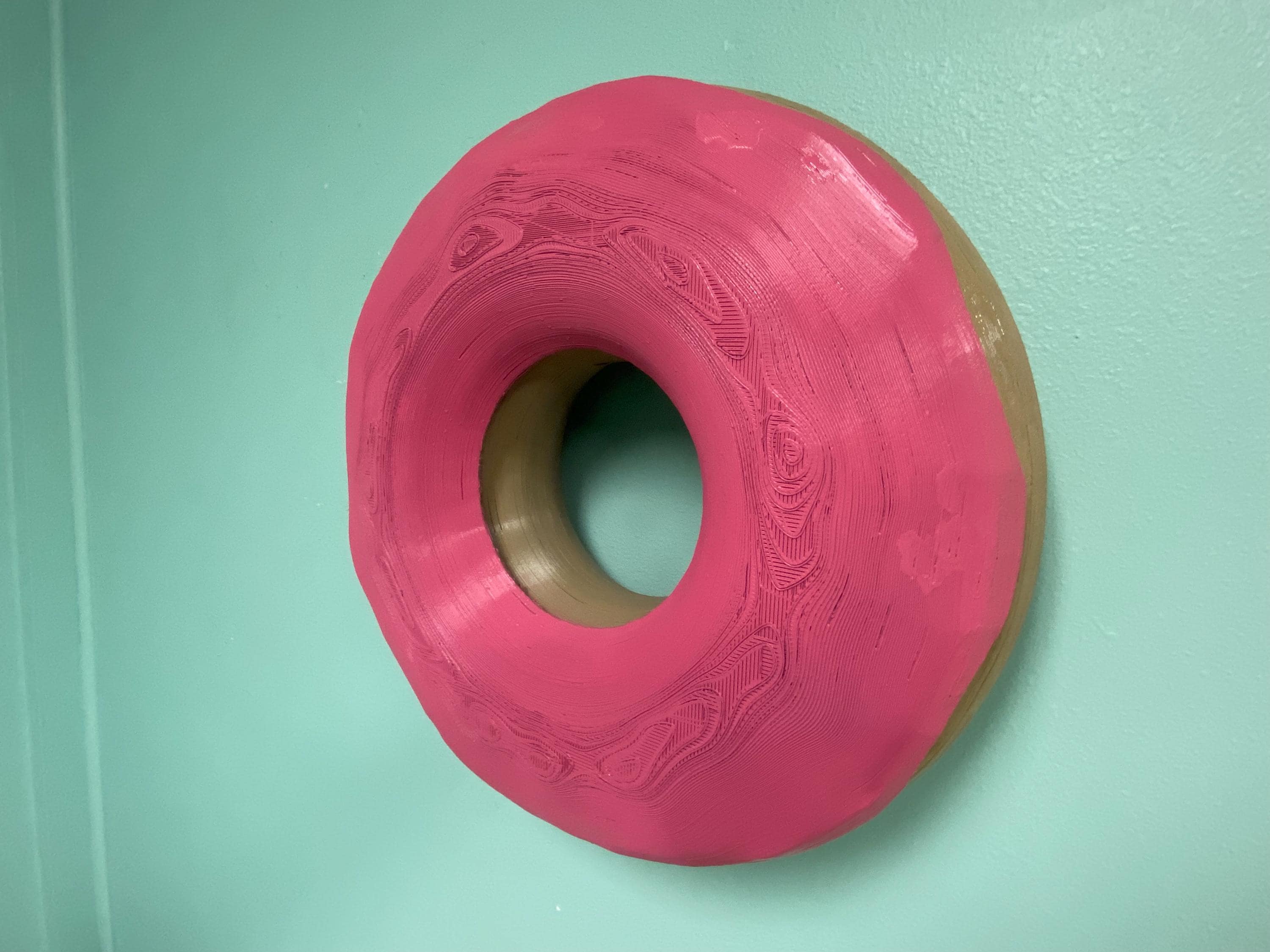 Giant Donut Wall Decor | Pink Icing Breakfast Cafe Donut Display Prop ...