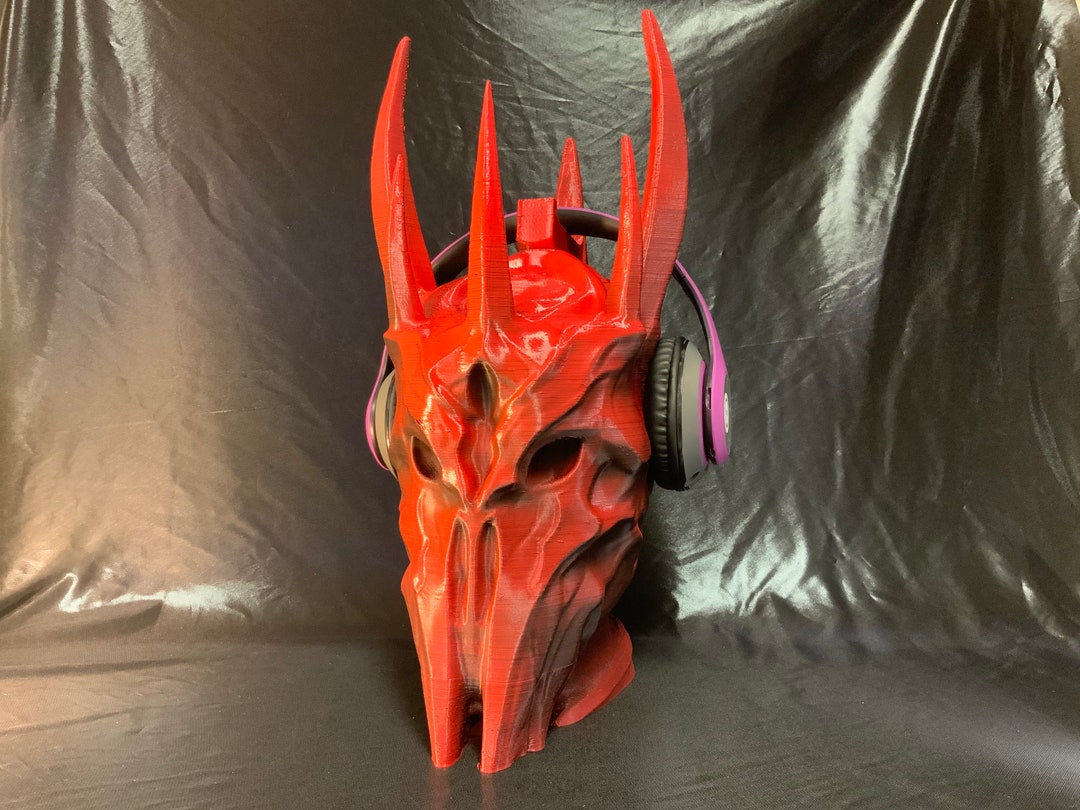 Fantasy Villain "red Fade" Headphone Stand! Dark Lord Headset Rack ...