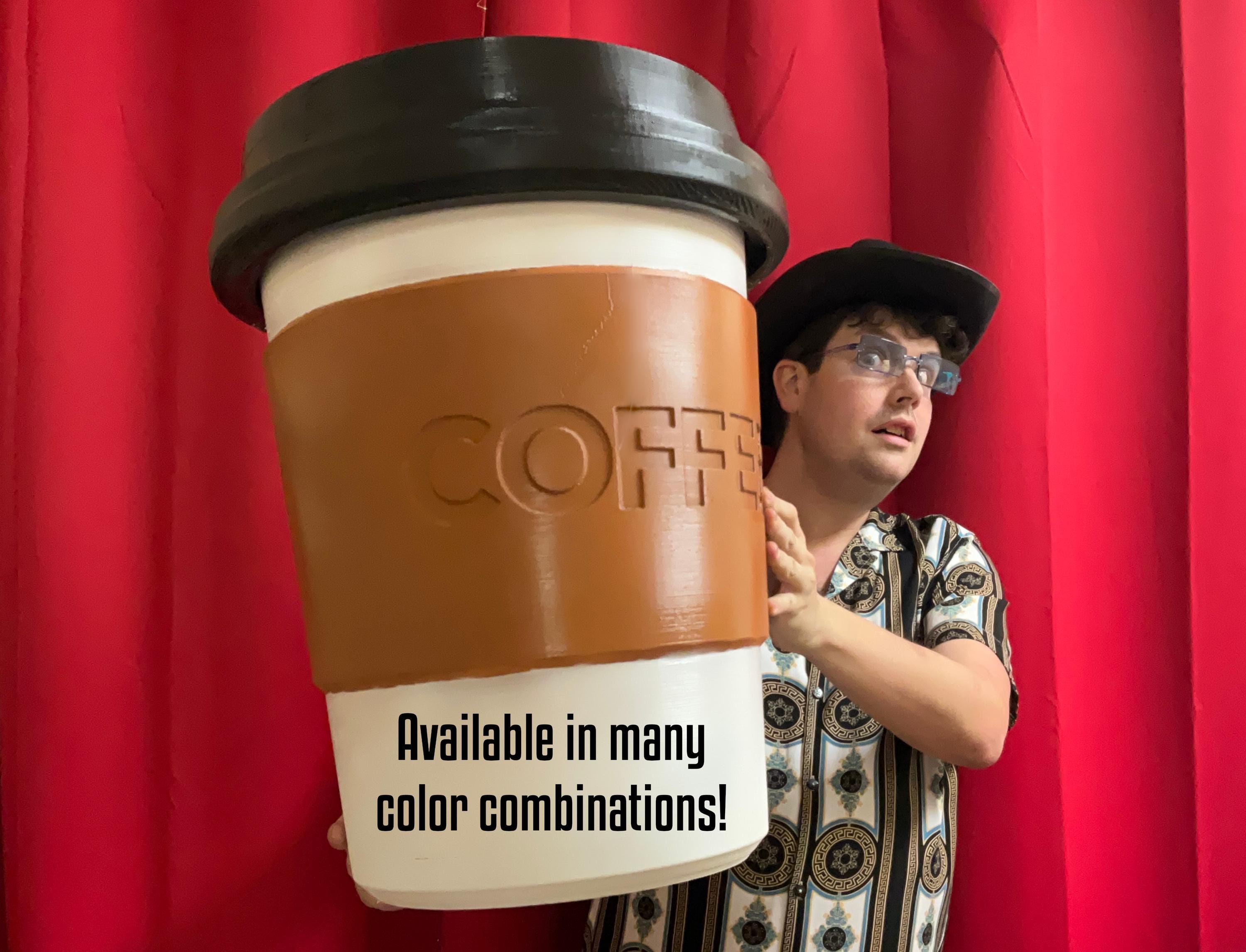 Giant Coffee Cup Prop With Lid for Coffee Shops, Restaurants & Trucks ...