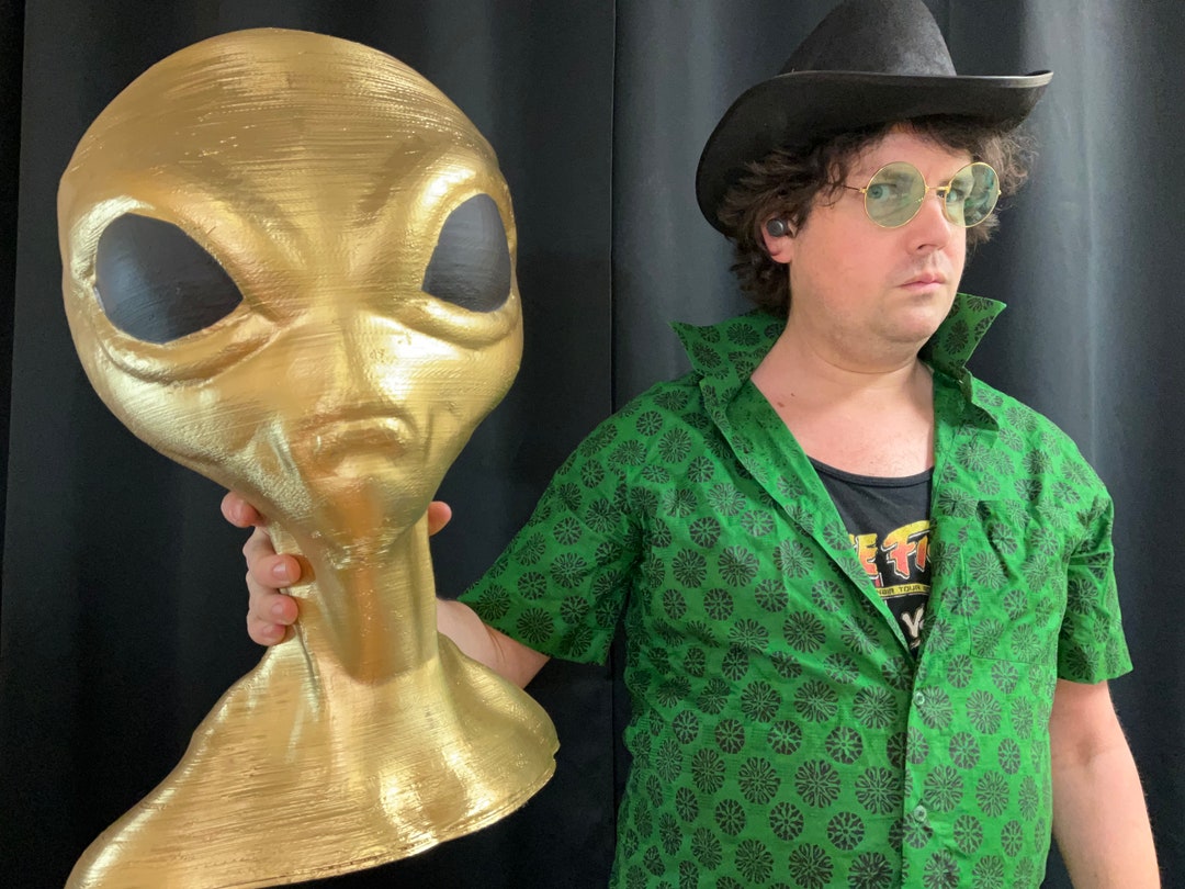 GIANT Gold Alien Custom Color AND Custom Eye Color. HUGE Novelty Retro ...