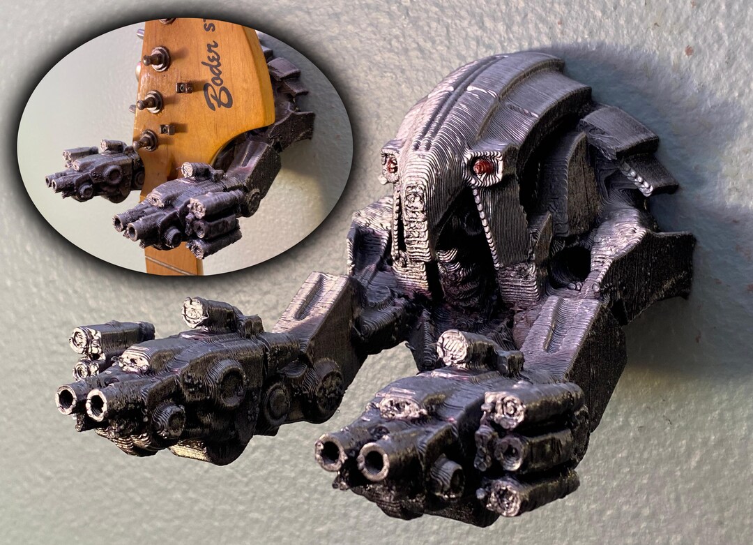 Mech Guitar Wall Mount – Sci-fi Robot Hanger for Bass, Electric ...