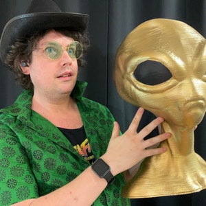 GIANT Gold Alien Custom Color AND Custom Eye Color. HUGE Novelty Retro ...