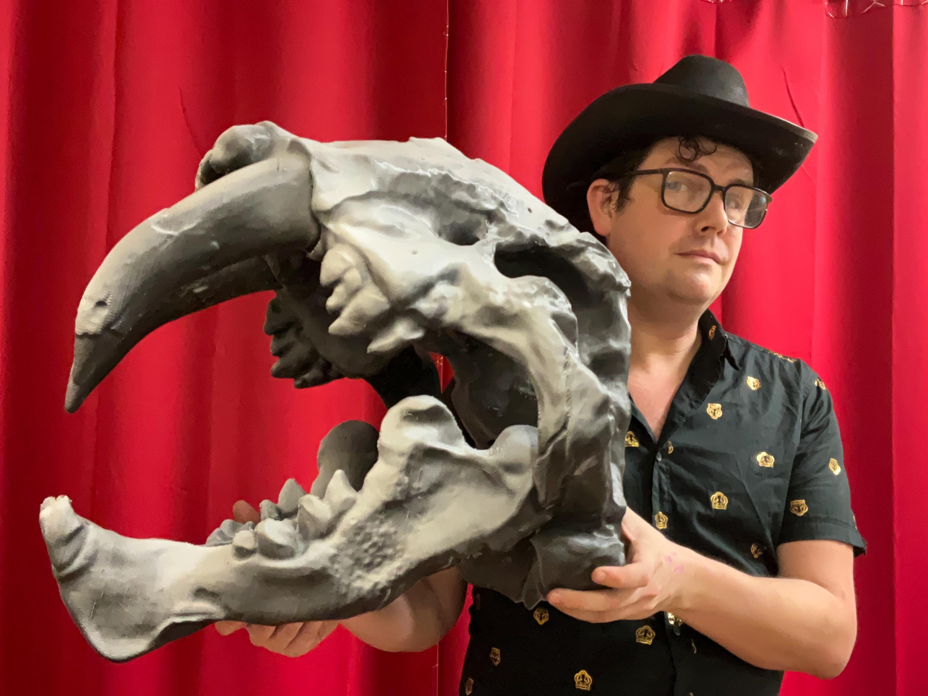 Giant Airbrushed Smilodon Skull | Saber Tooth Cat | Prehistoric Fossil ...