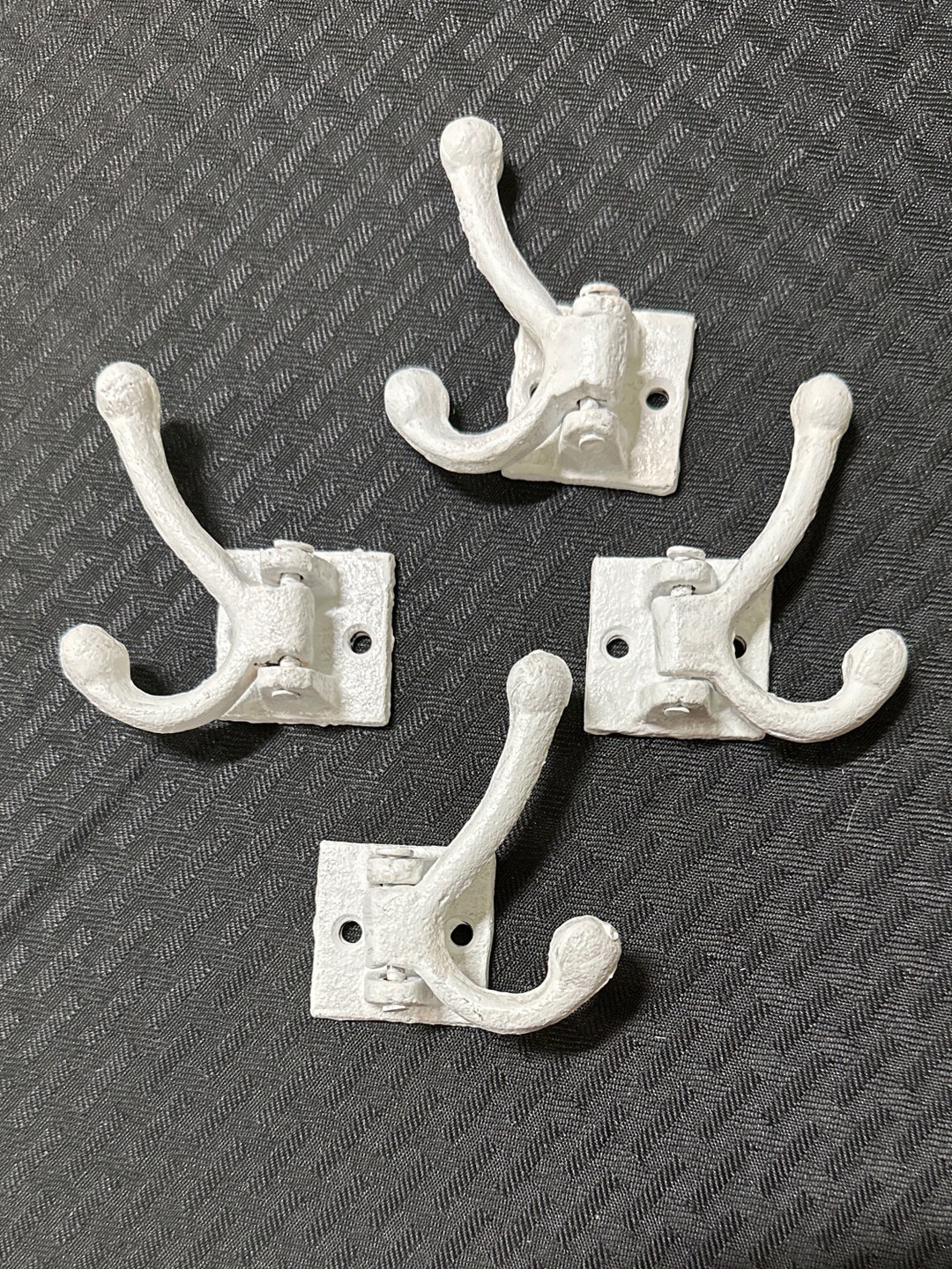 Cast Iron White Swivel Coat, Clothes Hook 180-0022 Set of Four - Etsy