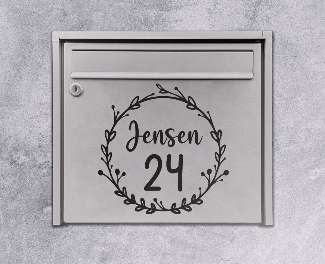 Personalized Sticker Letterbox Family Wreath Sticker Decal Vinyl - Etsy