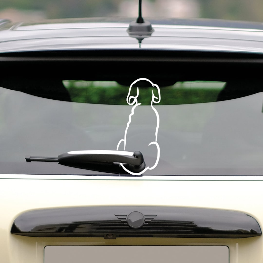 Beagle Car Sticker Dog Windshield Wiper Sticker Car Decal Sticker Vinyl ...