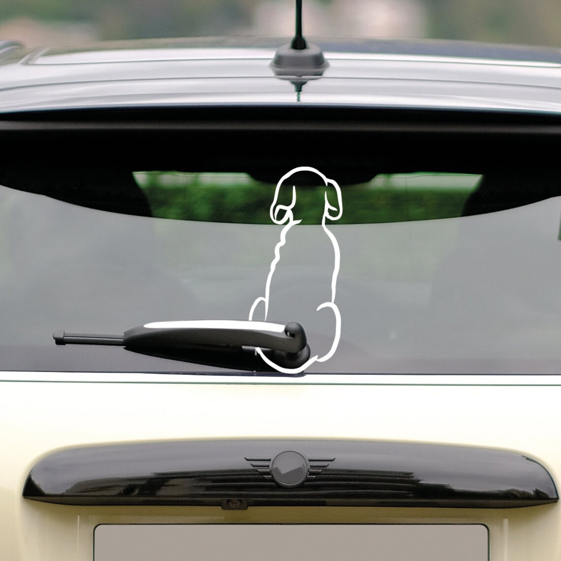 Beagle Car Sticker Dog Windshield Wiper Sticker Car Decal Sticker Vinyl ...