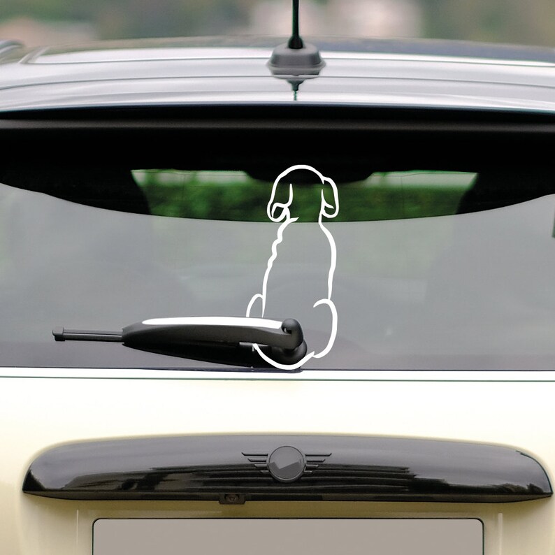 Beagle Car Sticker Dog Windshield Wiper Sticker Car Decal Sticker Vinyl ...