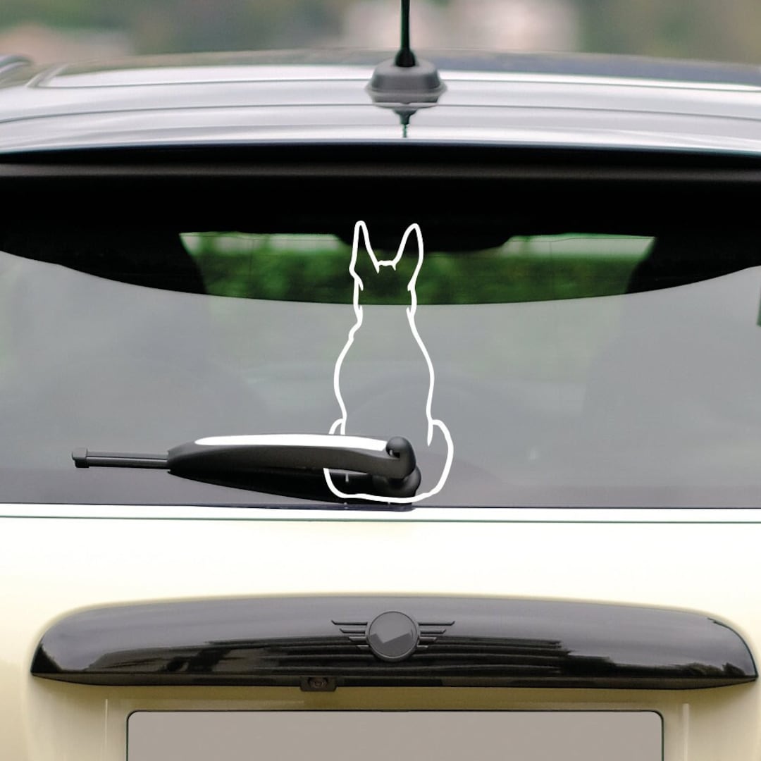 Car Sticker Dog Windshield Wiper Bull Terrier Sticker Car Decal Sticker ...