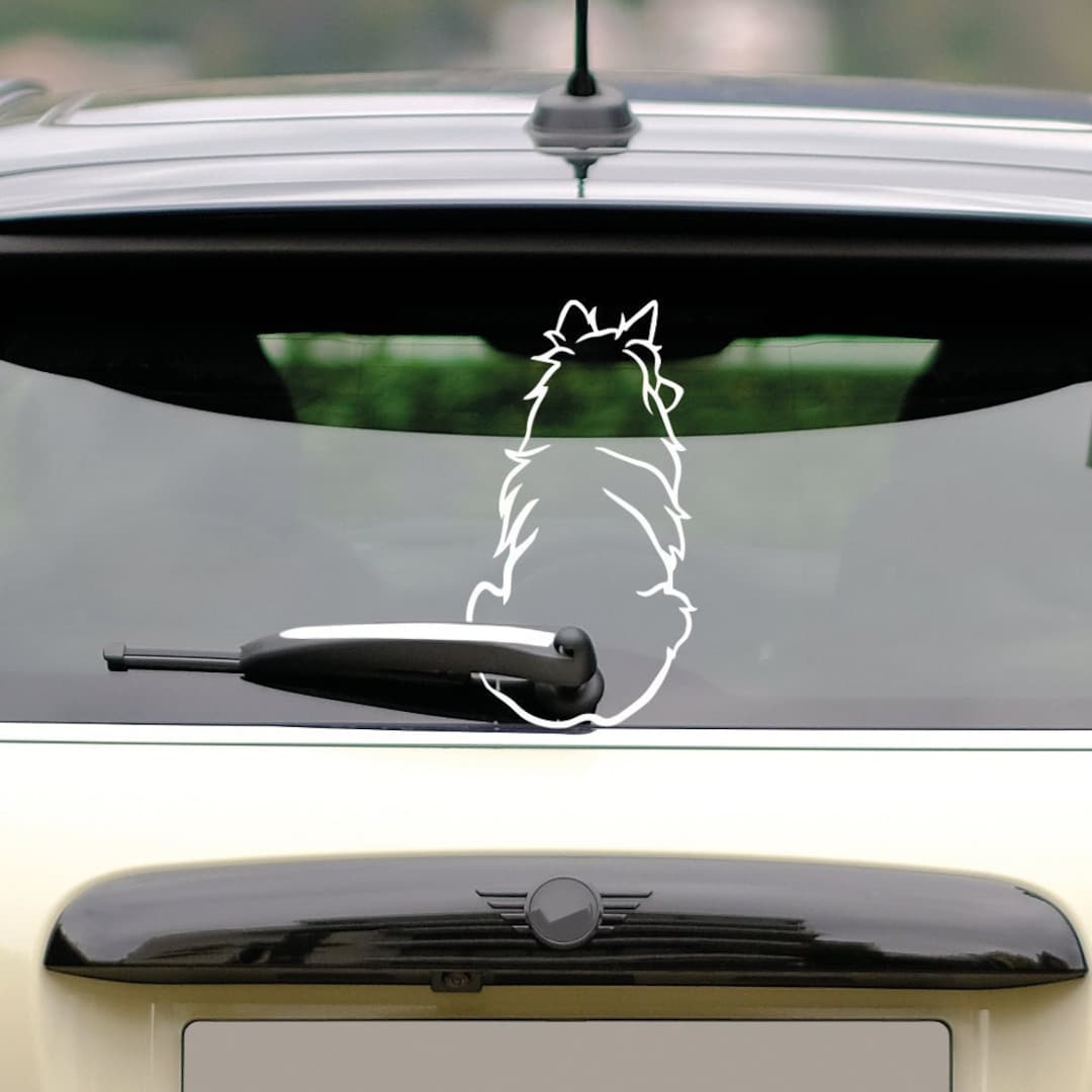 Sheltie Car Sticker Dog Windshield Wiper Sticker Car Decal Sticker ...