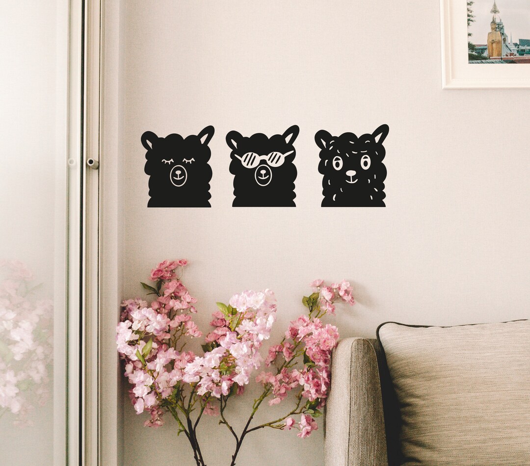 Llamas Friends Wall Wall Decal Bedroom Living Room Sticker - Etsy