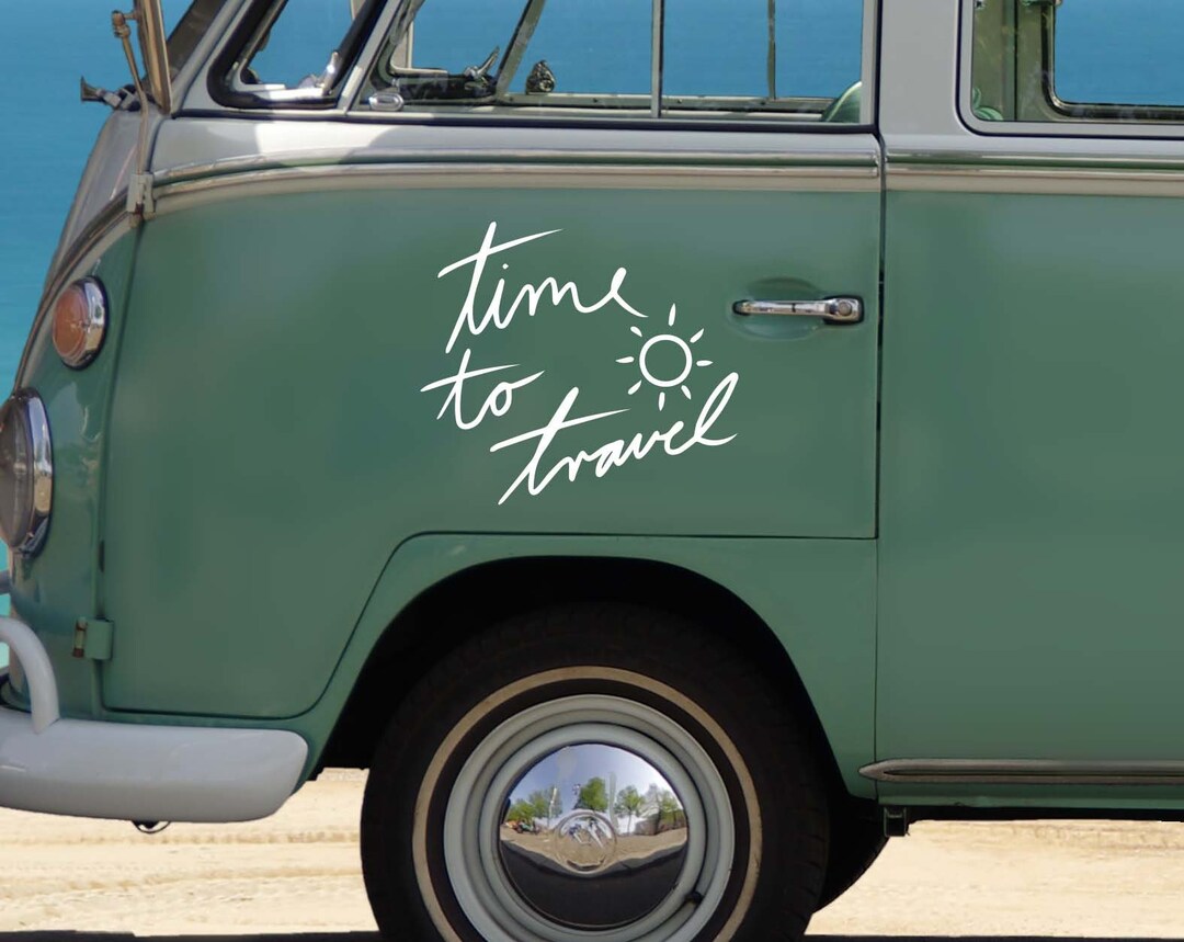 Time to Travel Car Sticker Decal Car Camper Motorhome Sticker Camping ...