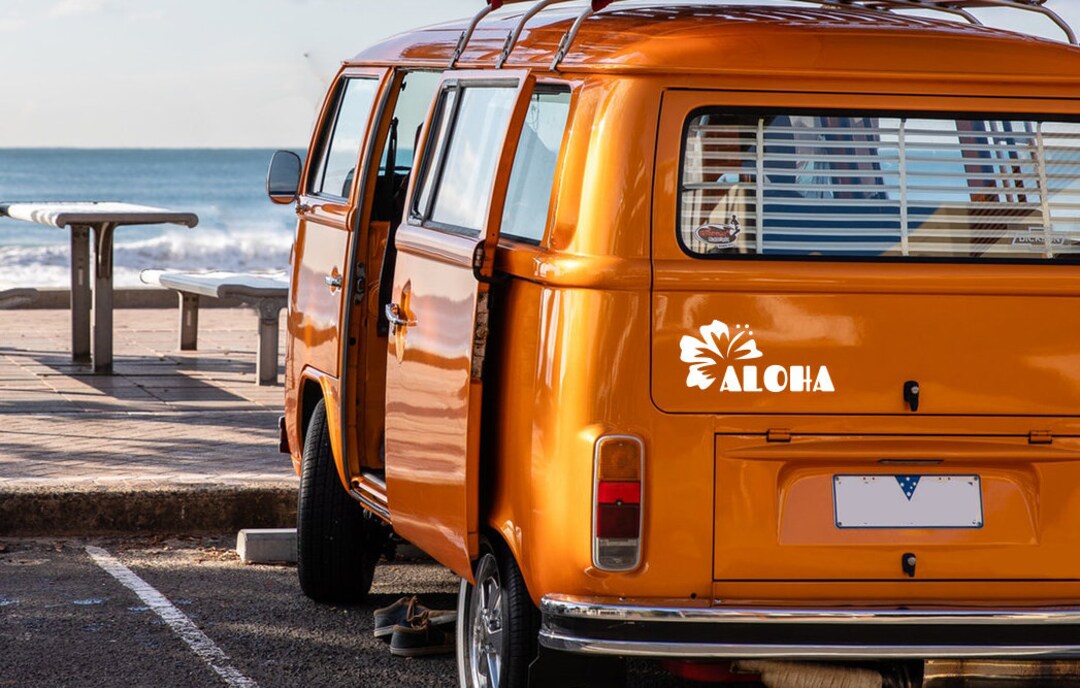 Car Sticker Aloha Flower Sticker Car Motorhome Sticker Camper Sticker ...