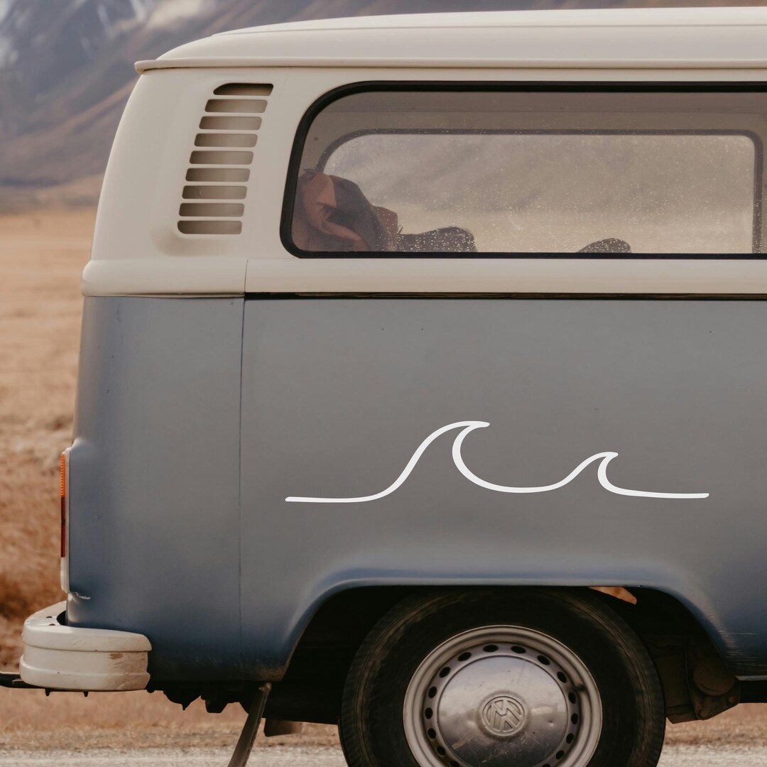 Waves | Camper Caravan Motorhome Caravan Sticker for Car, Laptop ...