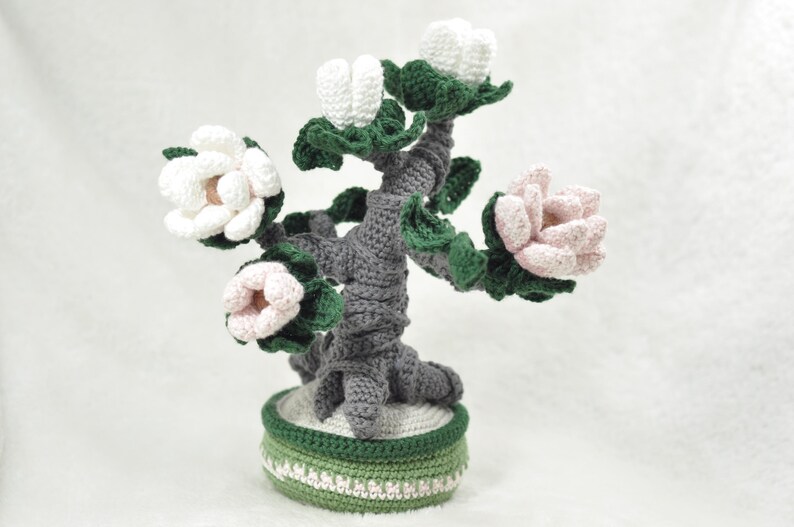 Crochet Pattern Bonsai With Flowers - Etsy