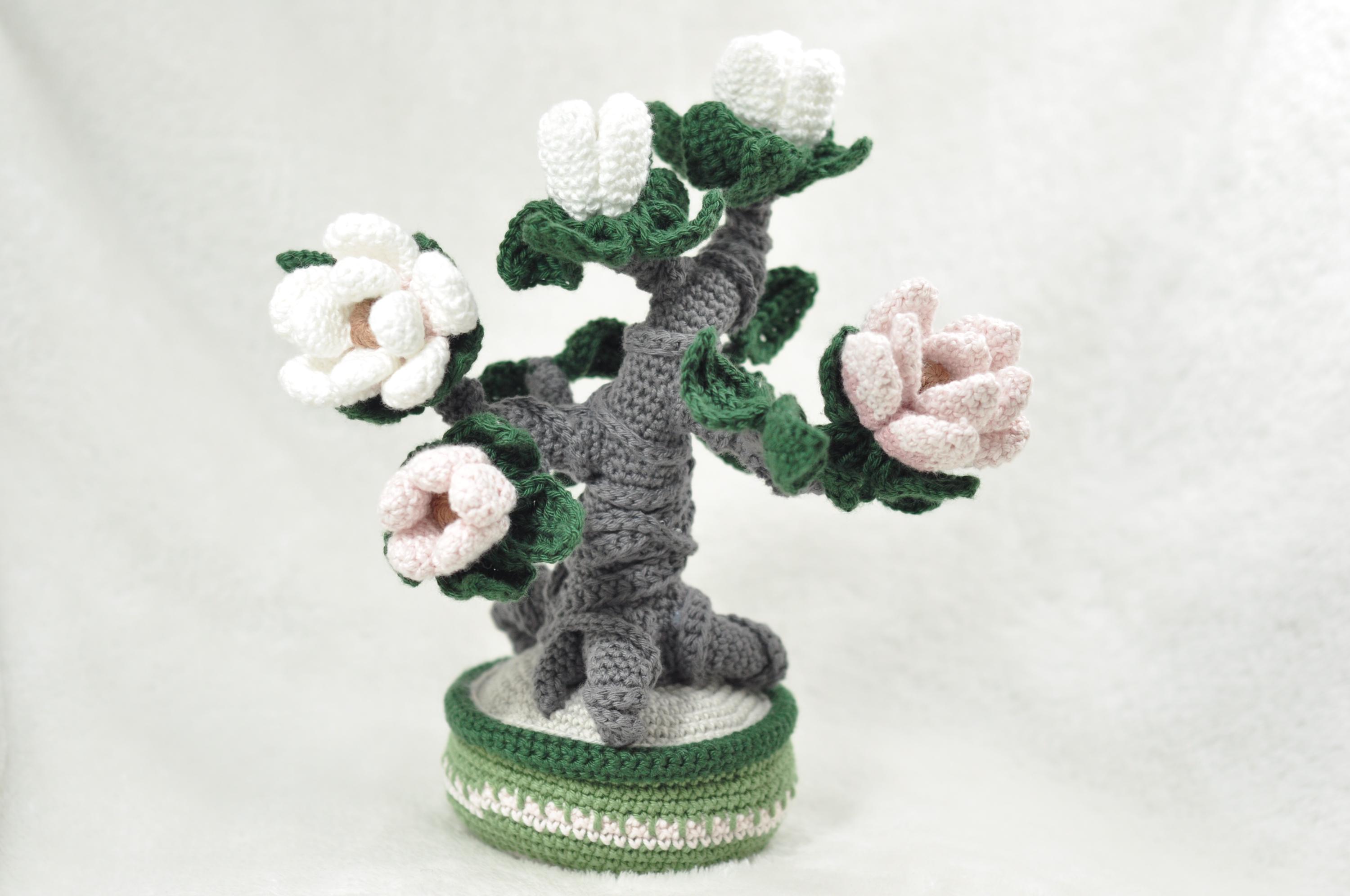 Crochet Pattern Bonsai With Flowers - Etsy