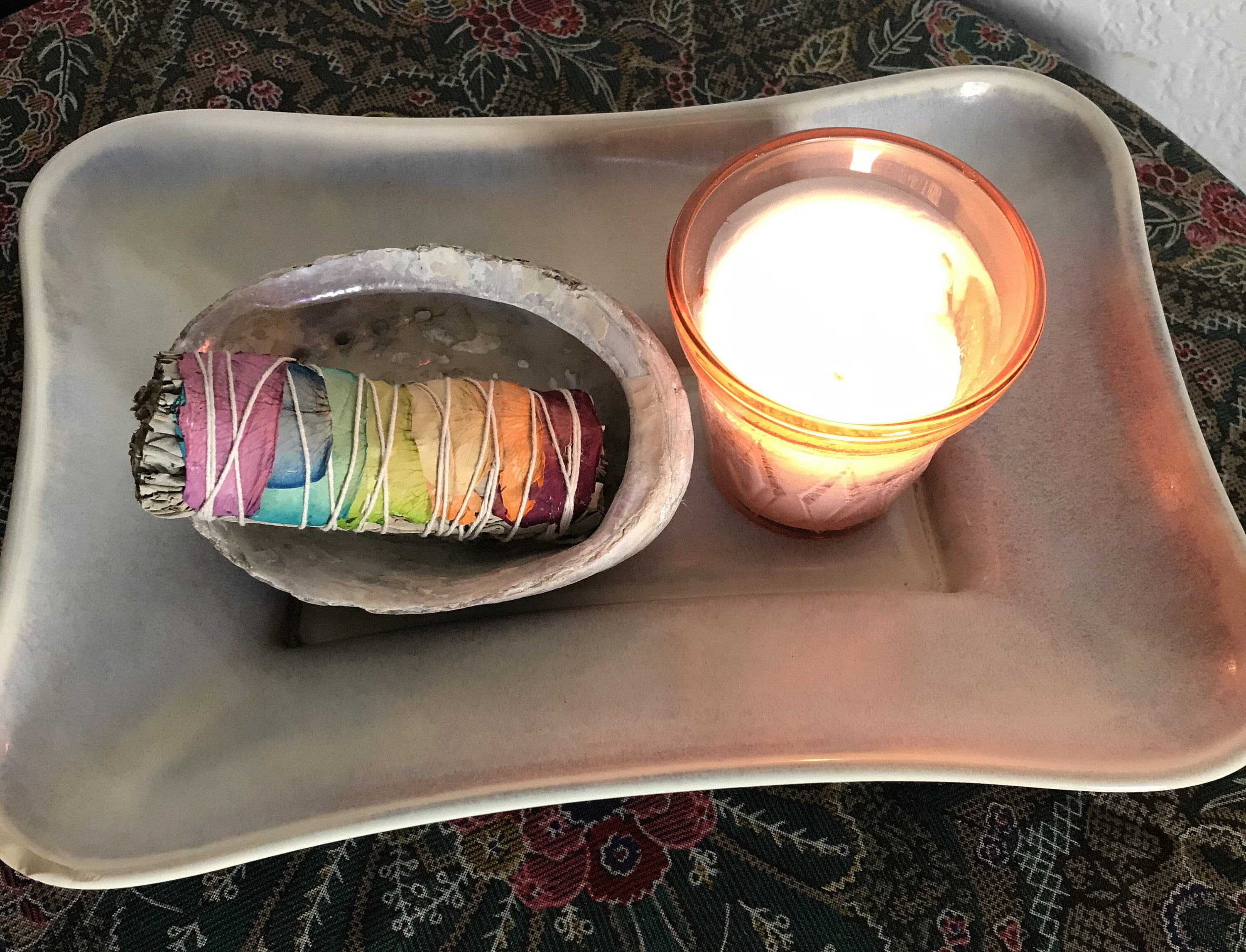 Catalina Pottery White Clay Glazed Art Ware Platter Made by Gladding ...