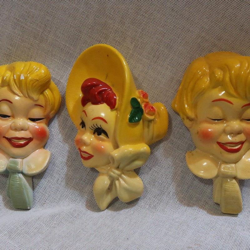 Chalkware Girl Wall - Etsy