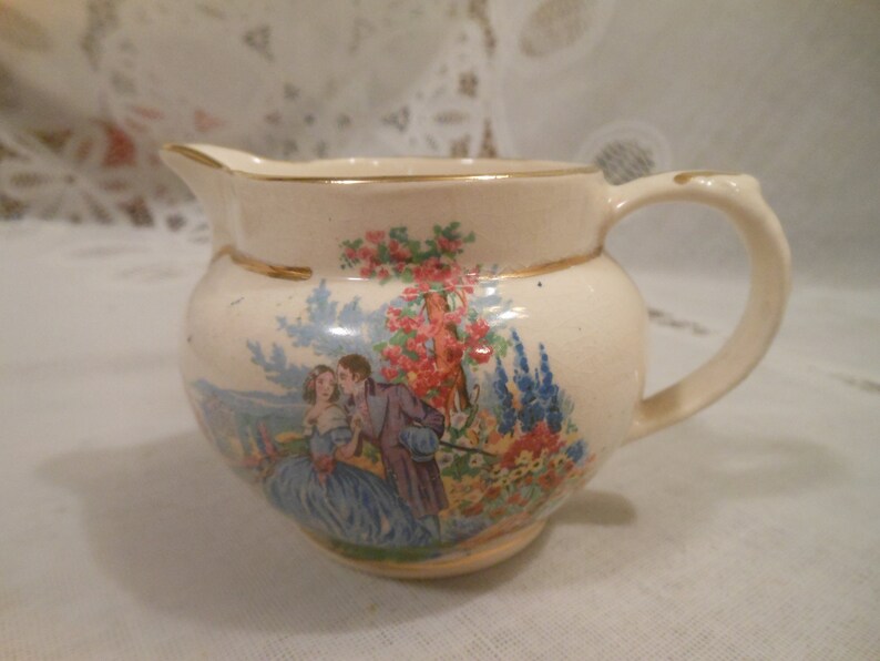 Vintage T Lawrence Falcon Ware Mini Creamer / Pitcher Colonial - Etsy