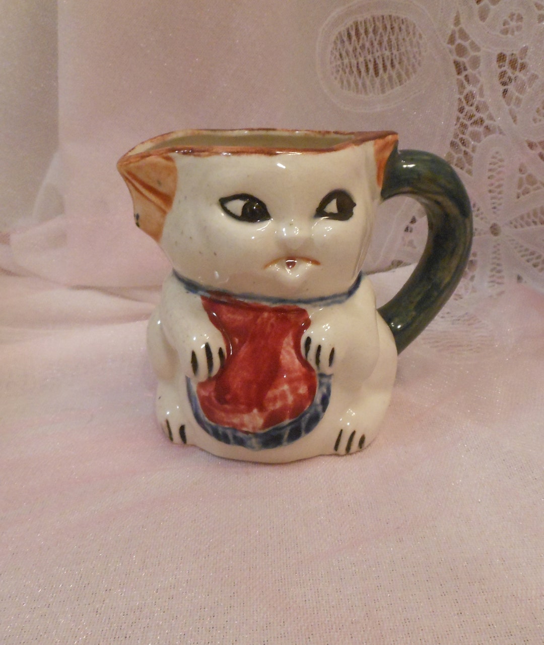 Vintage Hollow Handle Kitten Cat Creamer Pichet - Etsy France