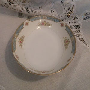 Beautiful Vintage Mikado Lyric China Oval Dish Pink & Yellow Roses Blue ...