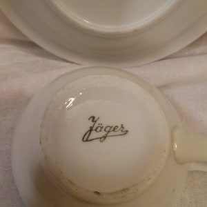 Vintage Jager Miniature Cup and Saucer Cobalt Blue Gold Yager Germany ...