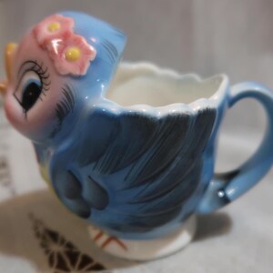 O so Tweet!! 3.5" Vintage Lefton Bluebird Creamer / Pitcher Blue Pink ...