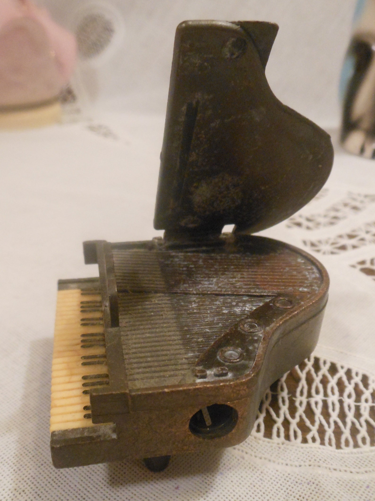 Vintage Metal Grand Piano Pencil Sharpener Miniature Open - Etsy