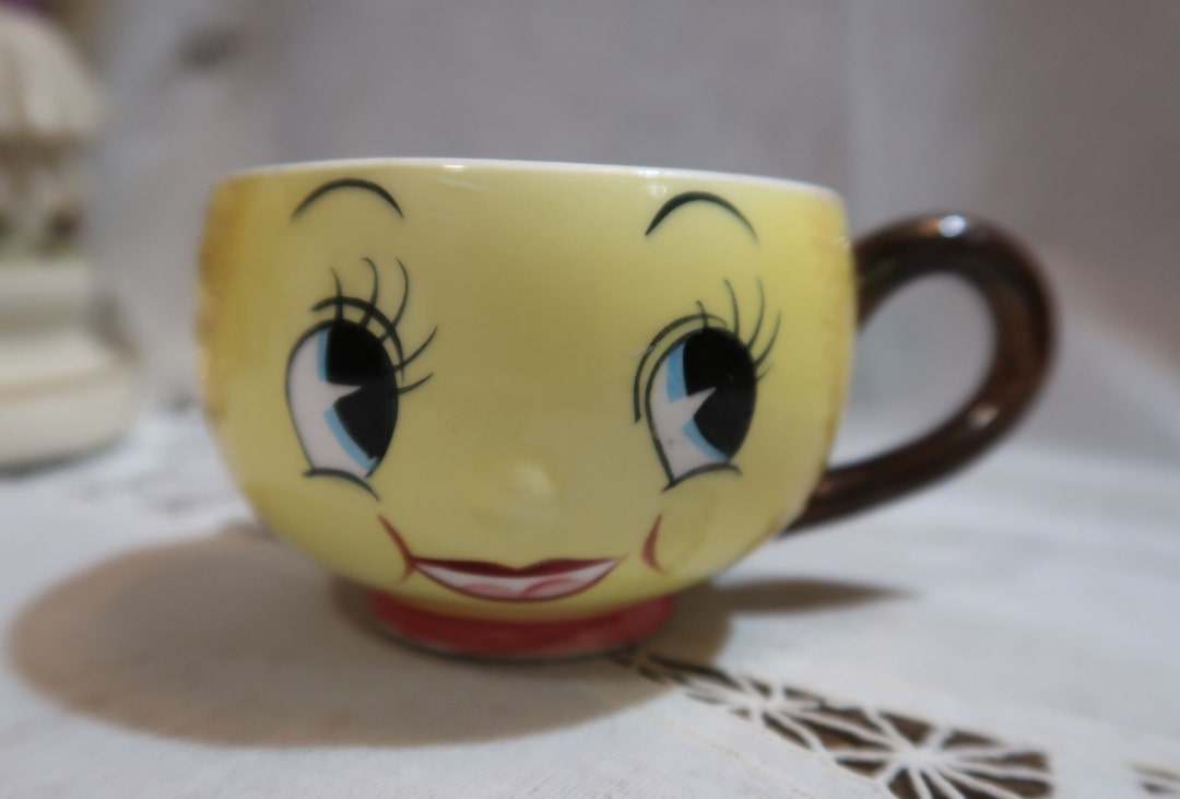 Adorbs Vintage Miyao PY Anthropomorphic Yellow Orange Cup Happy Smiling ...
