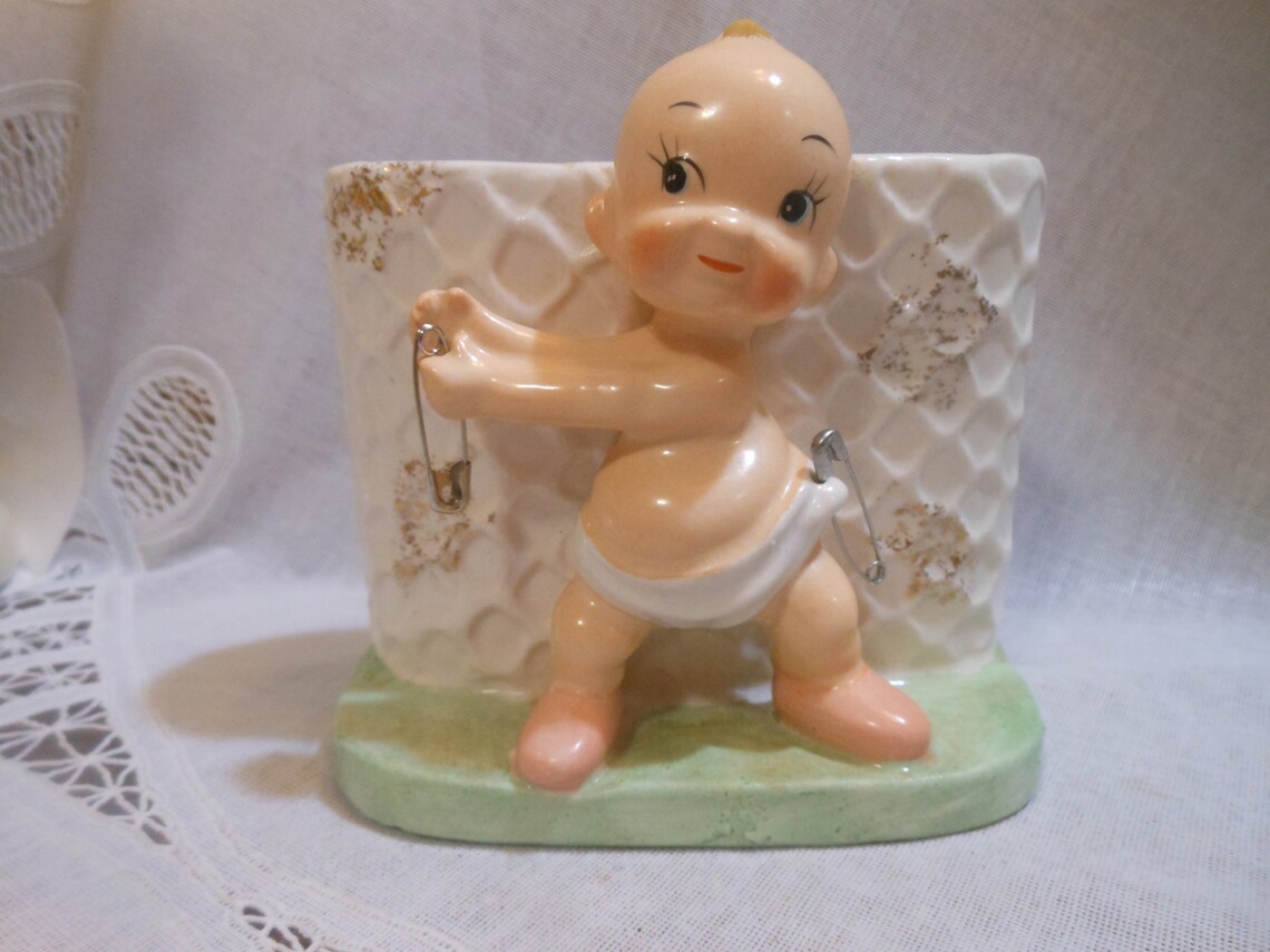 Adorable Napco Vintage Baby in Diaper Planter Real Pin in | Etsy