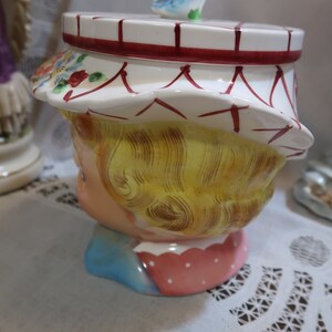 Collectible Vintage Lefton ESD Miss Dainty Cookie Jar Big Innocent Eyes ...