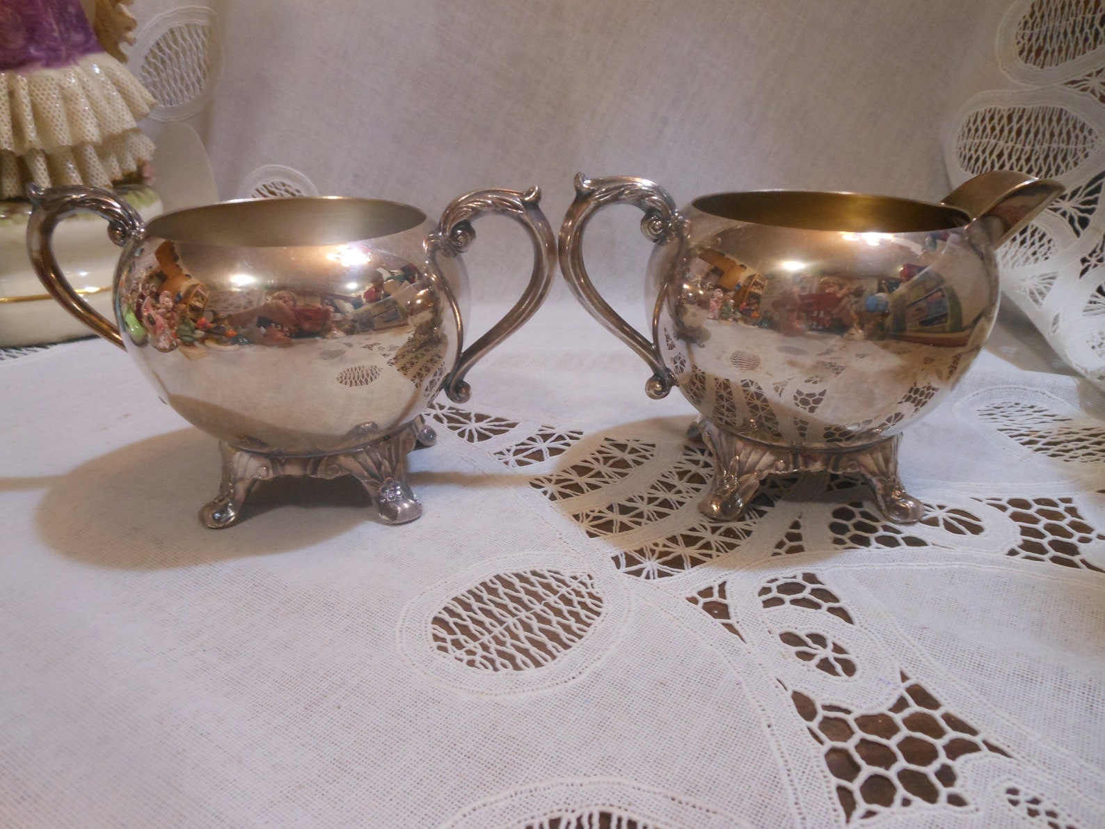 Absolutely Gorgeous Vintage FB Rogers Silver Co 1883 Creamer Sugar Set ...