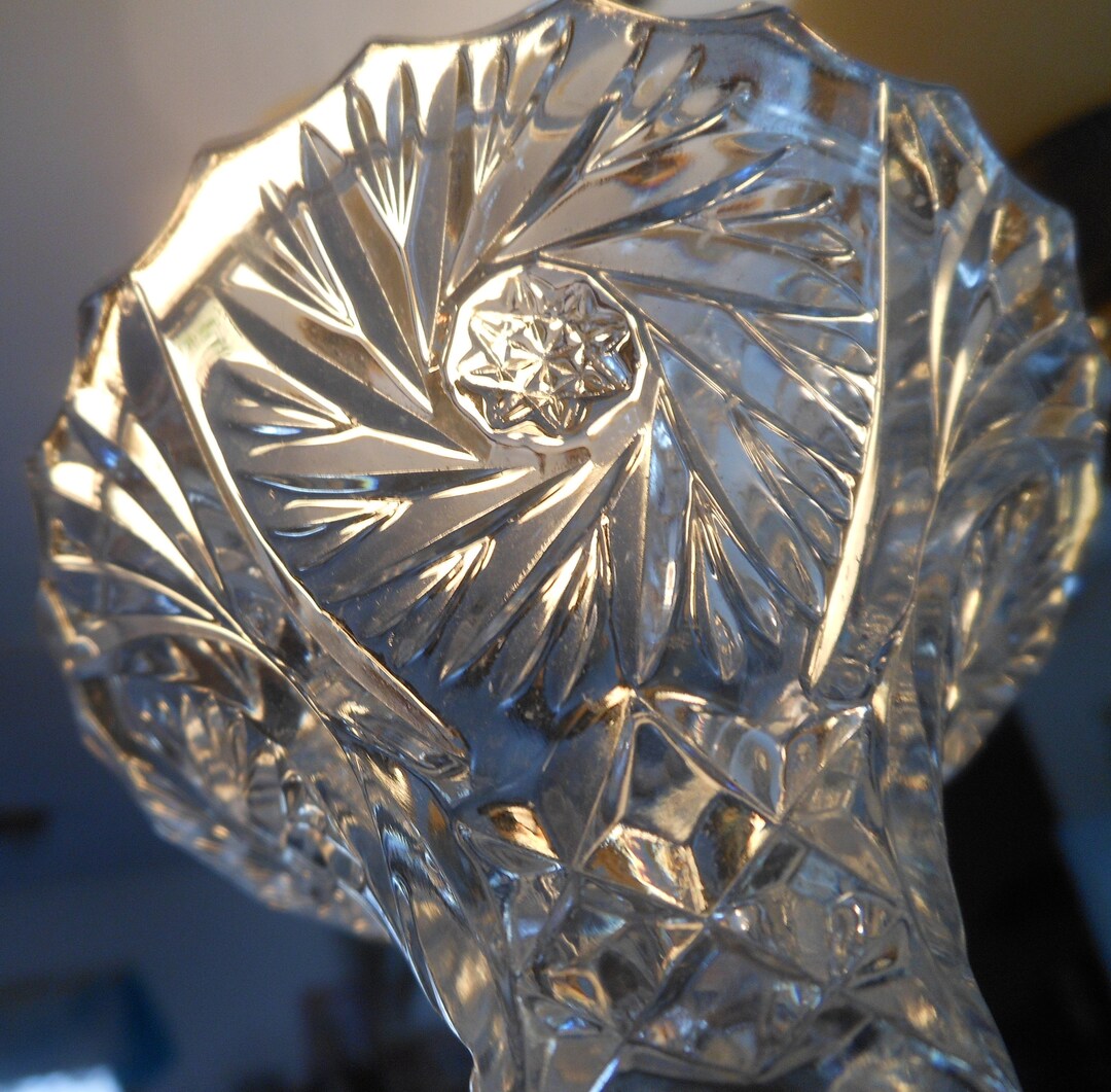 Beautiful Vintage Buzz Pinwheel Lead Crystal Glass Candle Holder - Etsy