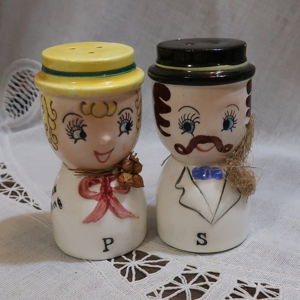 Black Man and Woman Salt and Pepper Shakers - Etsy