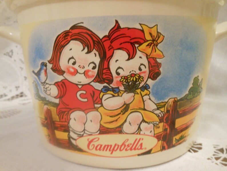 Vintage Campbell's Soup Tureen Covered W/ Ladle Campbell's Kids Boy ...
