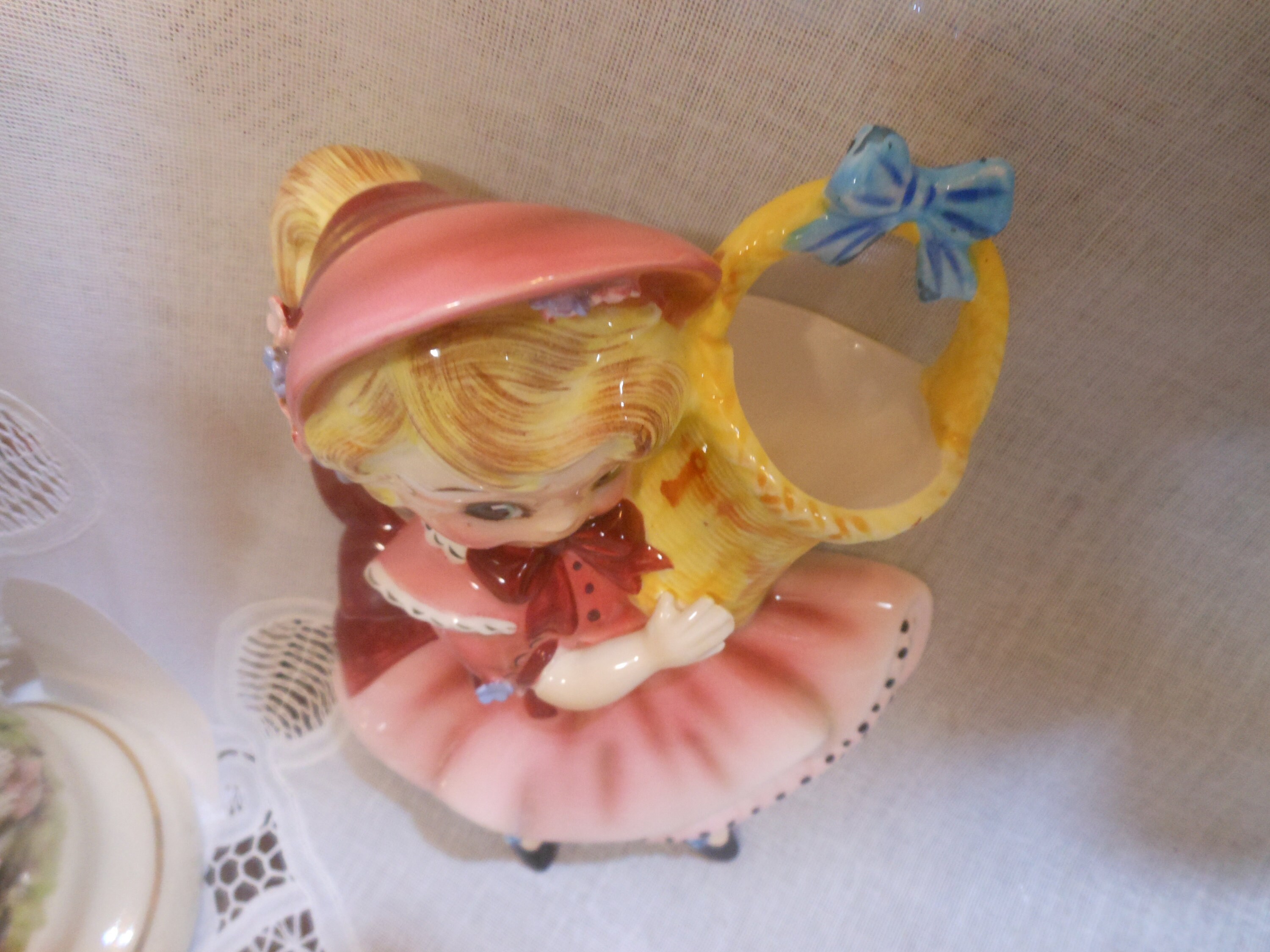 O for Cute Vintage Lefton Miss Dainty Full Body Girl Pink - Etsy