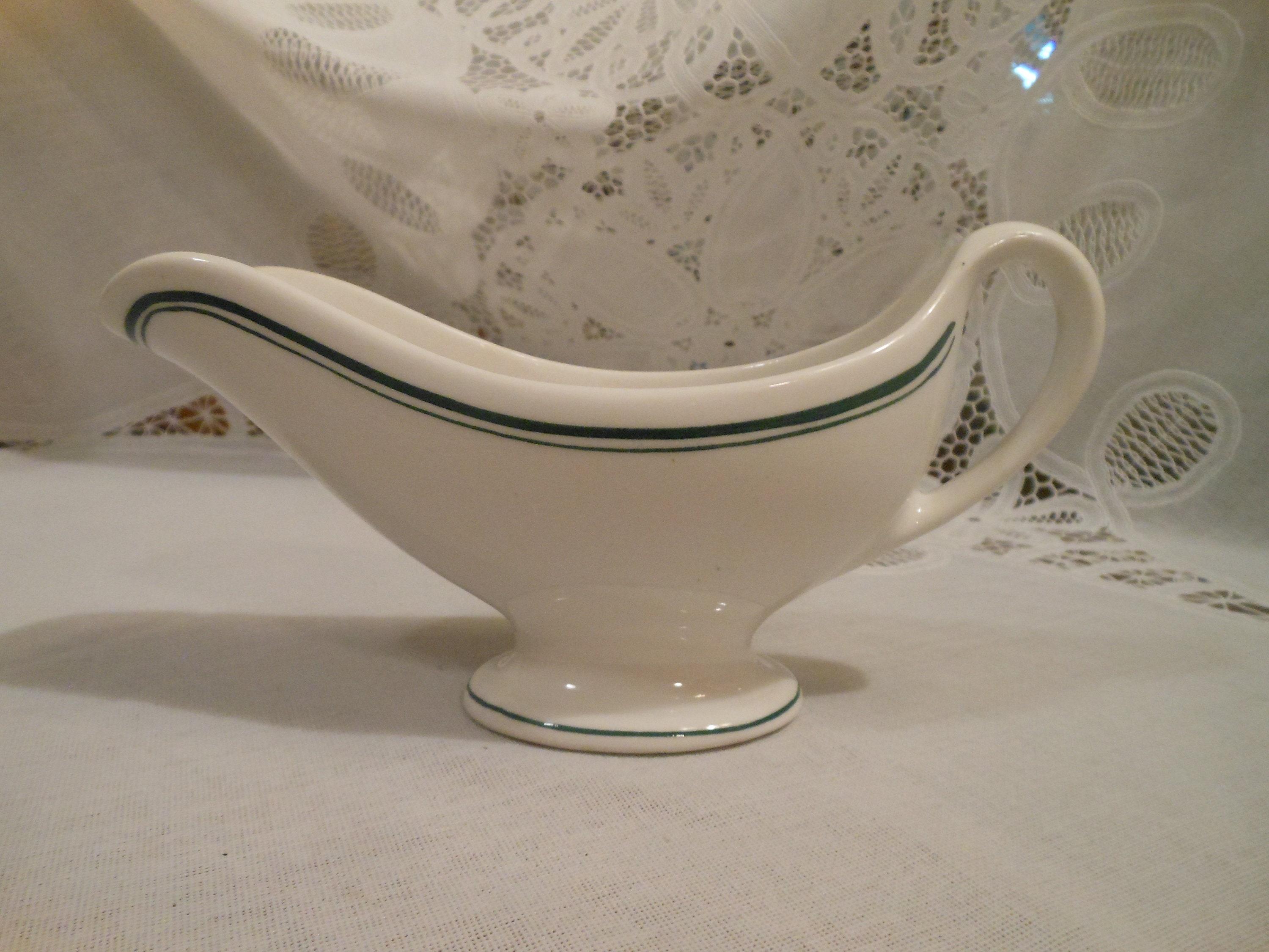 Antique Bailey Walker Vitrified China Long Narrow Footed Gravy Boat ...