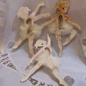 ADORBS!! Vintage 3-D Paper Mache Ballerina Girls Plaques Black Hair ...