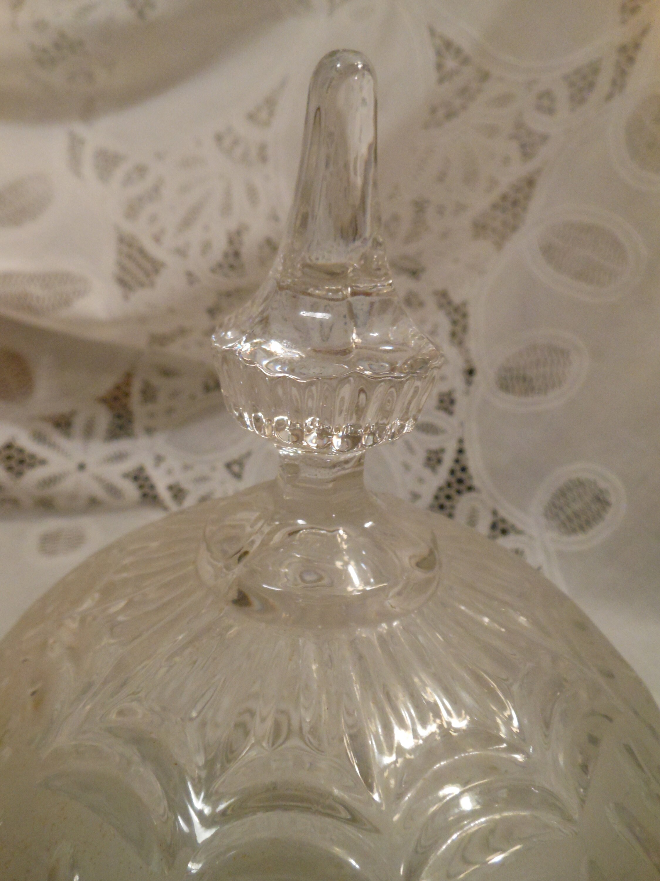 Heavy Vintage Frosted Lead Crystal Covered Compote W/ Steeple | Etsy