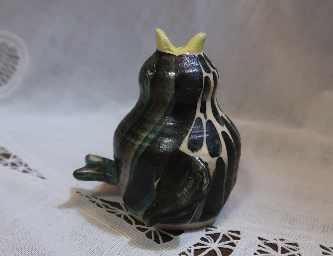 Vintage Clive King Pie Bird Vent Chubby Black & Green Striped Birdie ...