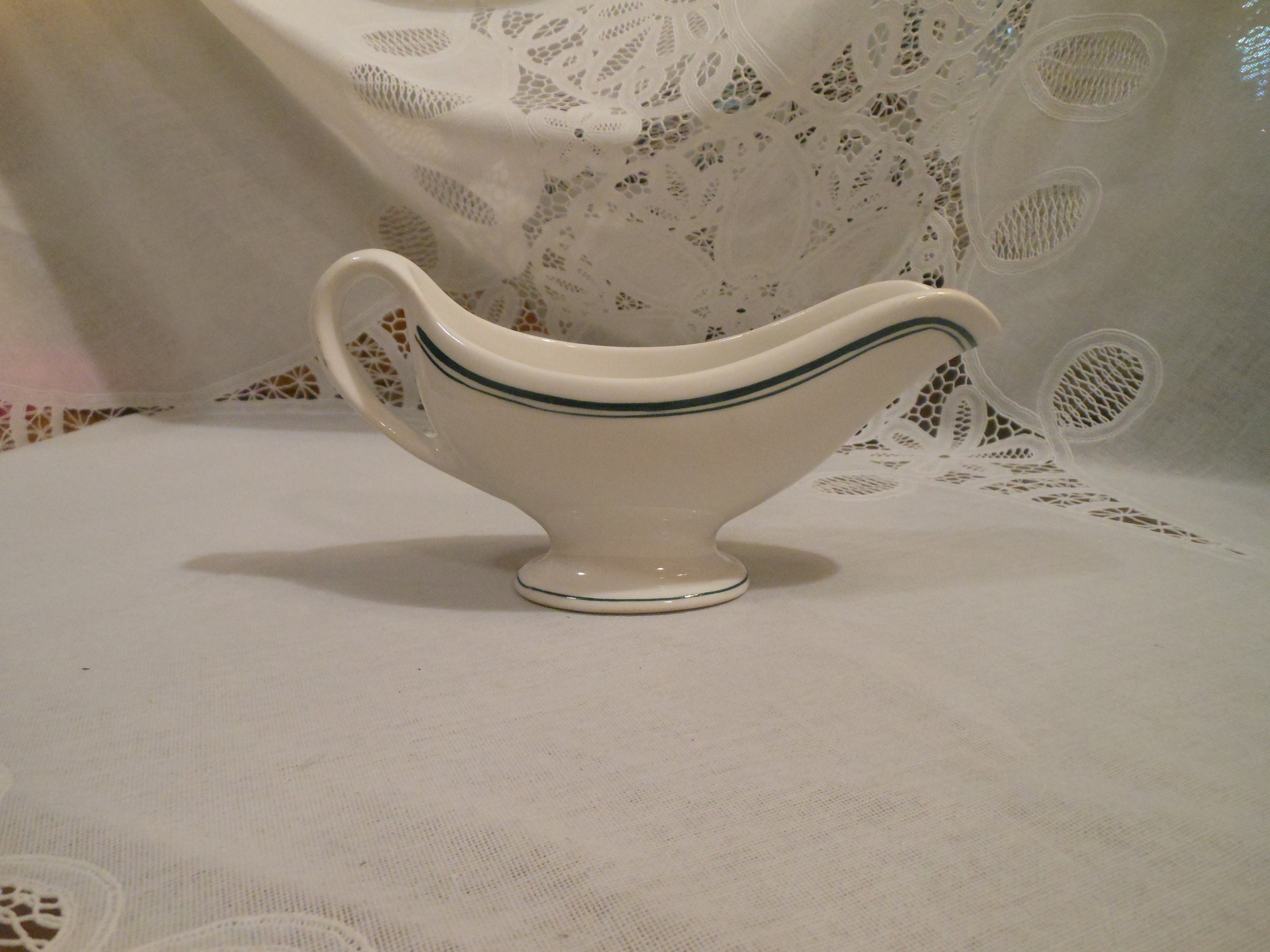 Antique Bailey Walker Vitrified China Long Narrow Footed Gravy Boat ...