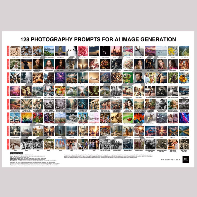 AI Image Generation Photography Prompts Poster: Marketing Office Decor ...