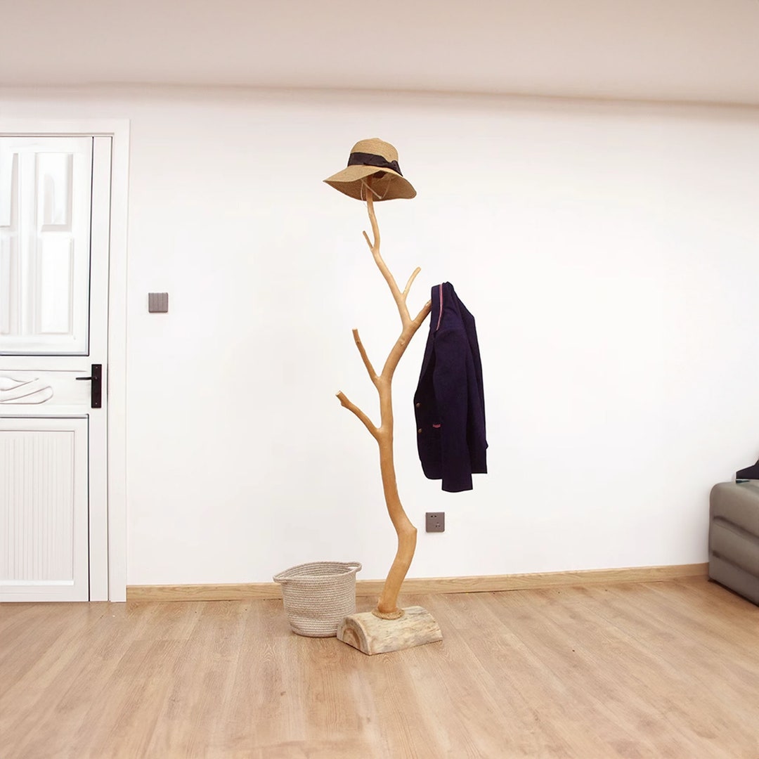 Standing Coat Rack Tree Stand Free Standing Wood Coat Hook - Etsy
