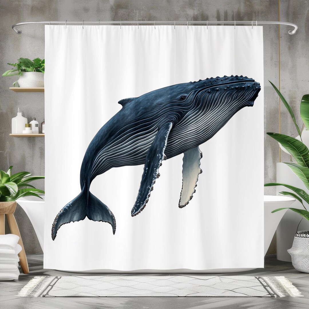 Shower Curtain With Whales