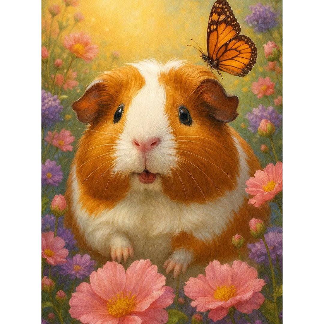 Guinea Pig Diamond Painting Kit 5D DIY Full Drill Rhinestone Embroidery ...