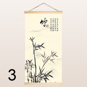 Wall Scroll Bamboo Painting Asian Wall Scrolls Art Traditional Japanese ...