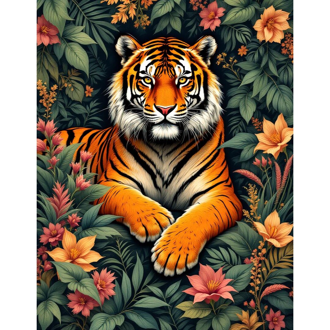 Bengal Tiger Diamond Painting Kit, 5D DIY Full Drill Rhinestone ...