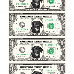 Your Pet on a Dollar Custom Dollar Bill, Dog Dollar Bills, Puppy, Dog ...